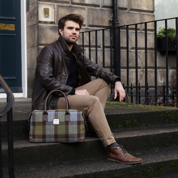 Harris Tweed Esk Overnight Bag - Large Travel Bag Made in UK